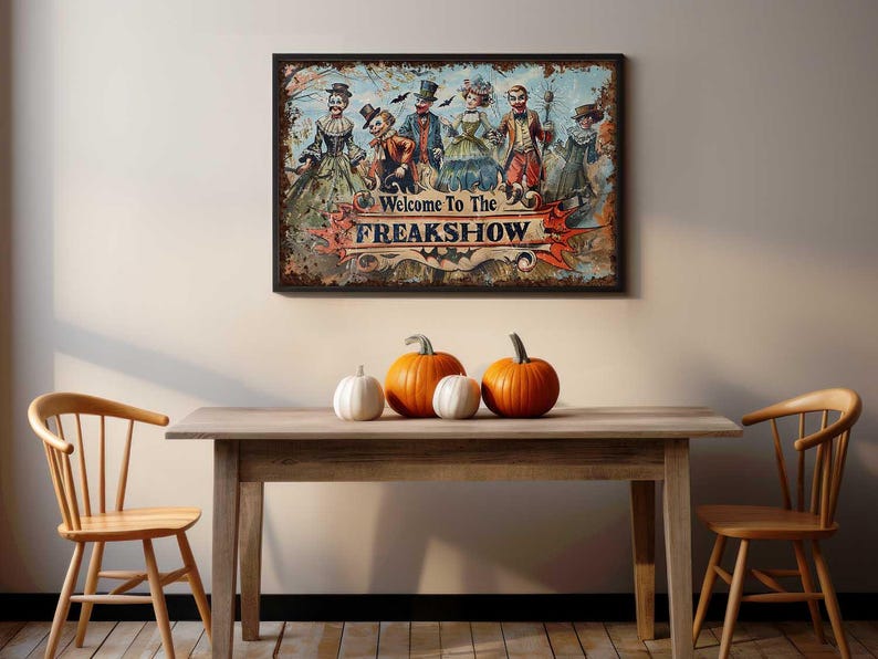 Victorian Halloween Decor - Unframed Art Print - Primitive Antique ...