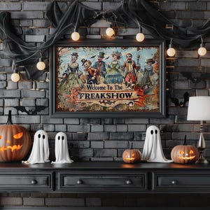Victorian Halloween Decor - Unframed Art Print - Primitive Antique ...