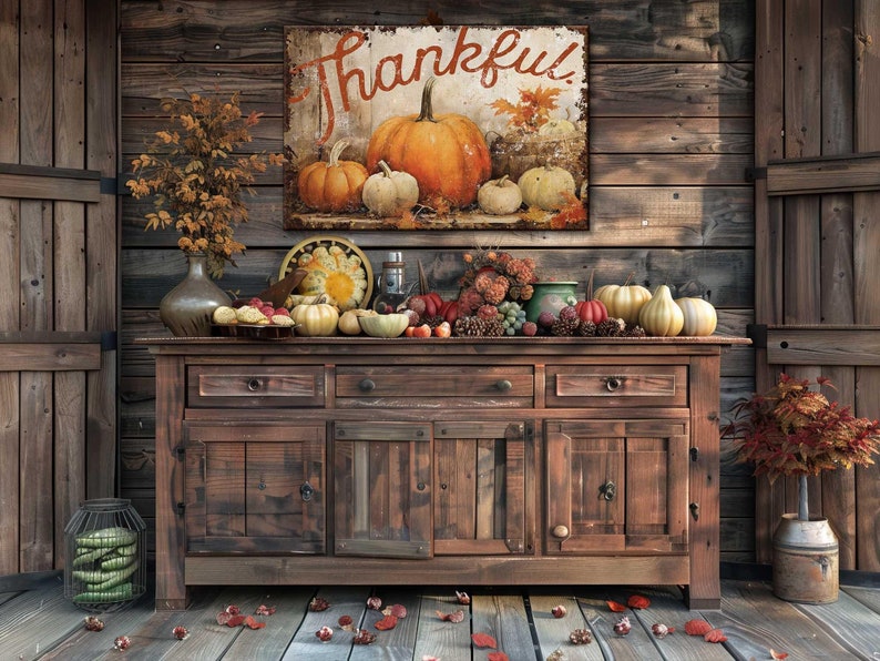 Thanksgiving Wall Decor Mantle Art Decoration for Kitchen Living Room ...
