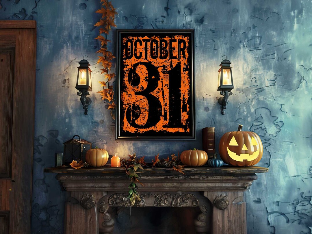 Halloween Decor Unframed Art Print in Small to Large Sizes - Primitive ...