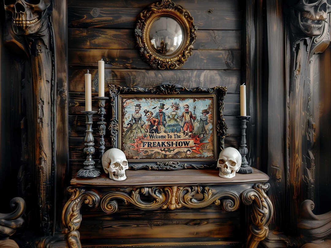 Victorian Halloween Decor Unframed Art Print Primitive Antique Carnival ...