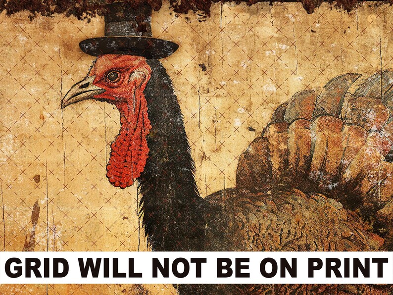 Canvas Art Print - Primitive Happy Thanksgiving Turkey Wall Decor ...