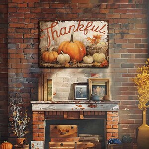 Thanksgiving Wall Decor Mantle Art - Decoration for Kitchen Living Room ...