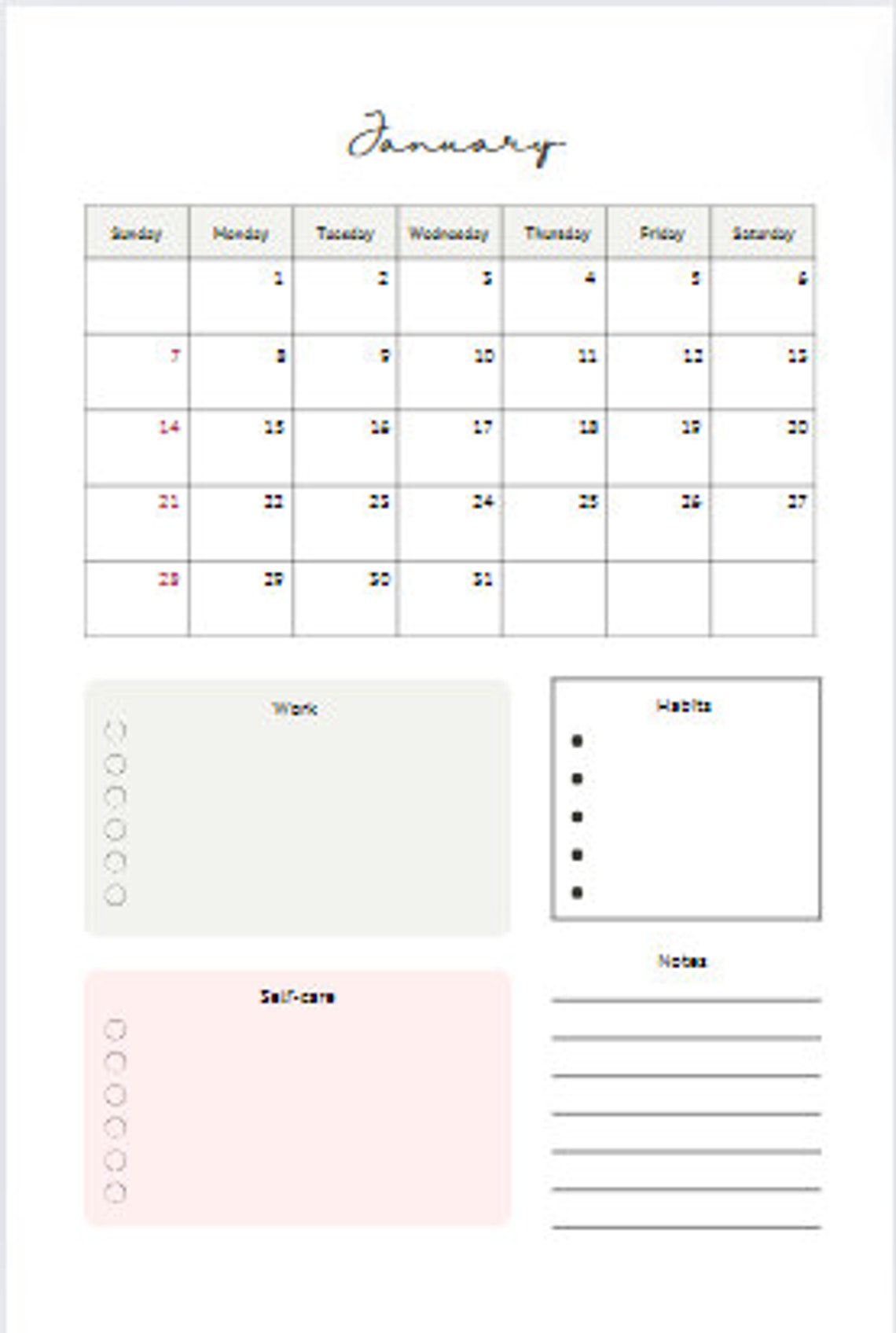 Flower Digital Planner Calendar Goodnotes iPad Planner Digital Notebook ...