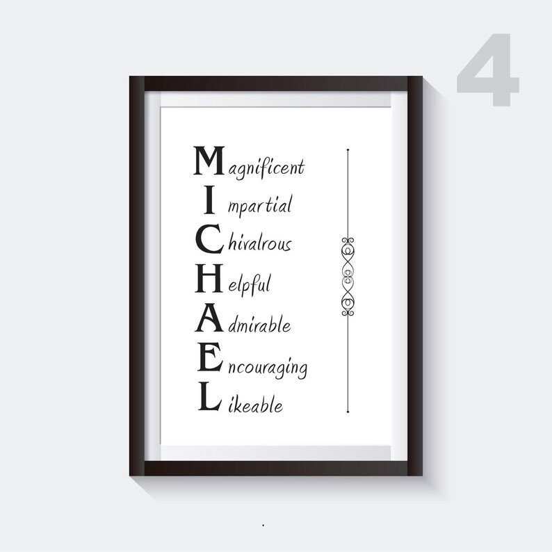 Personalized Name Acronym Printable Poster – Custom Wall Art With Your ...