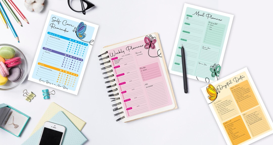 Butterfly Life Planners Printable & Digital to Do List Calendar - Etsy
