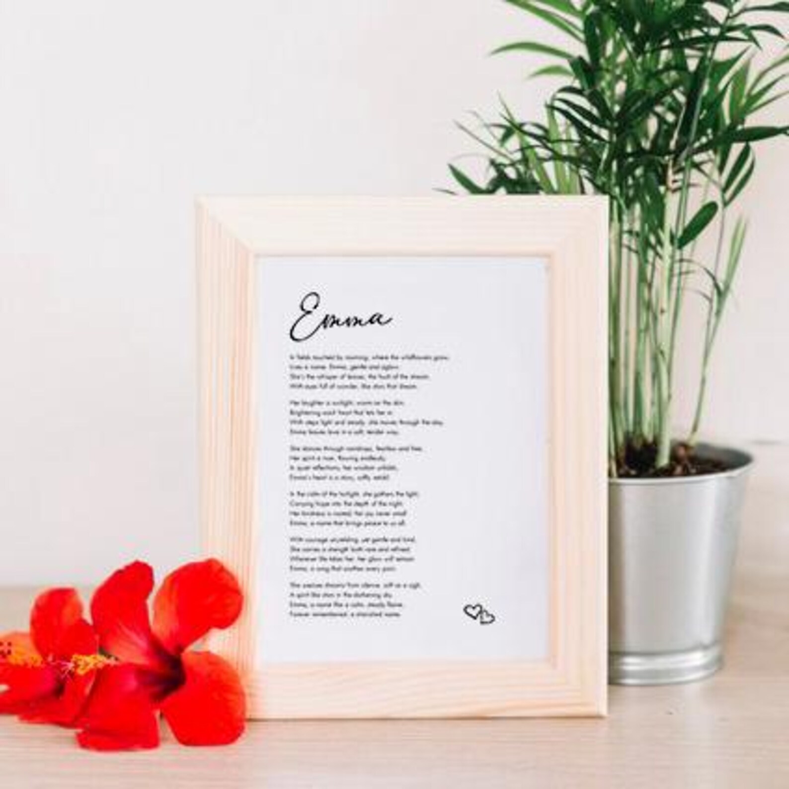 Unique Personalized Name Poem Gift – Custom Poetry Art Based on Any ...