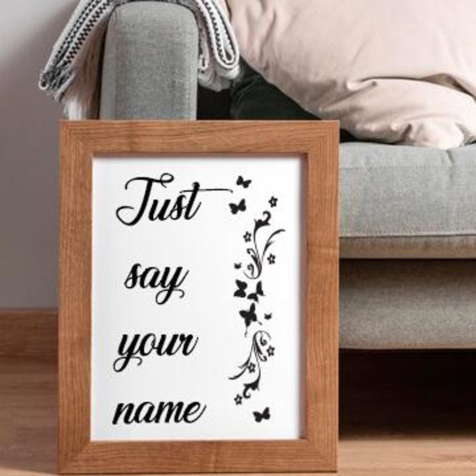 Personalized Name Acronym Art Print: Custom Wall Decor (digital ...