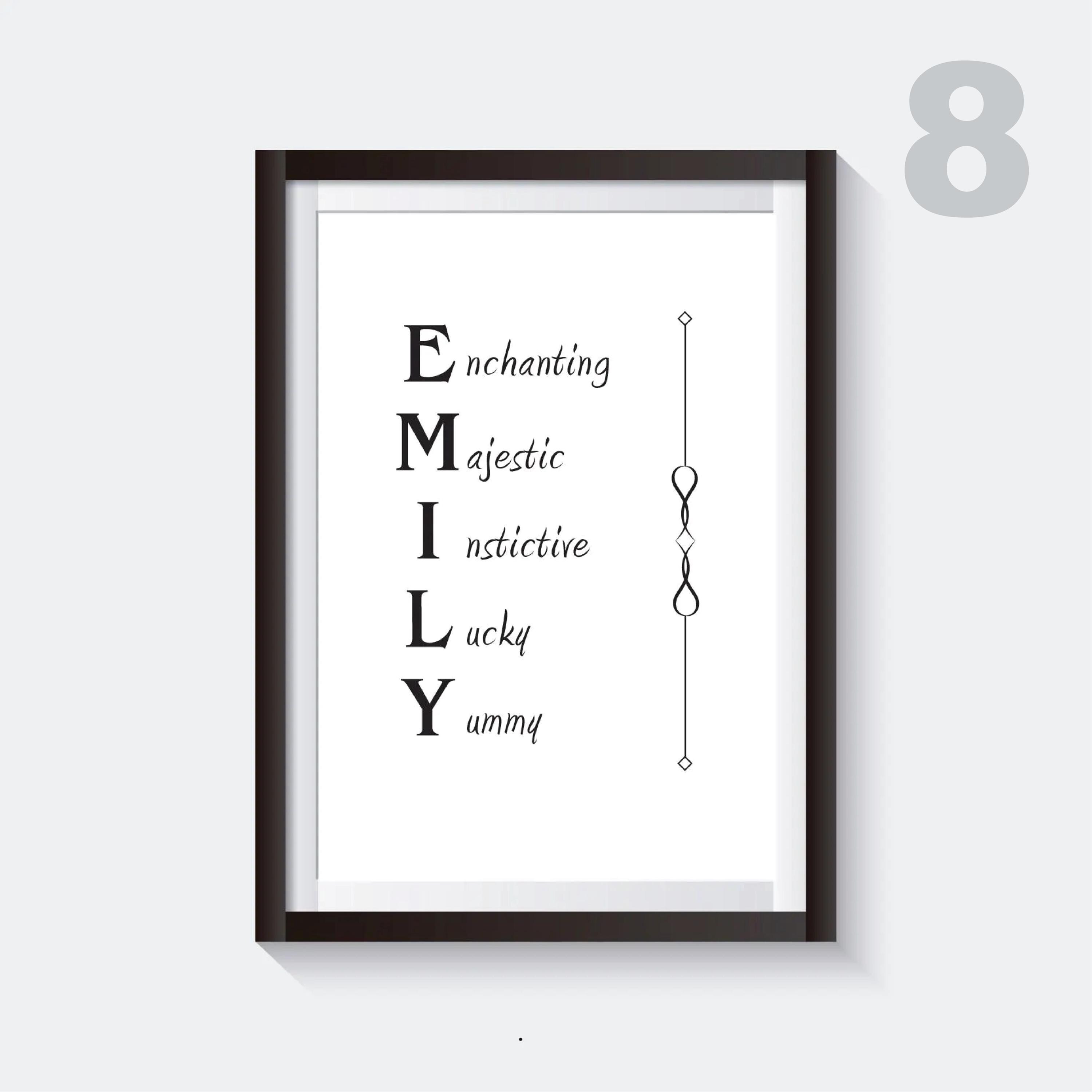 Personalized Name Acronym Art Print: Custom Wall Decor (digital ...