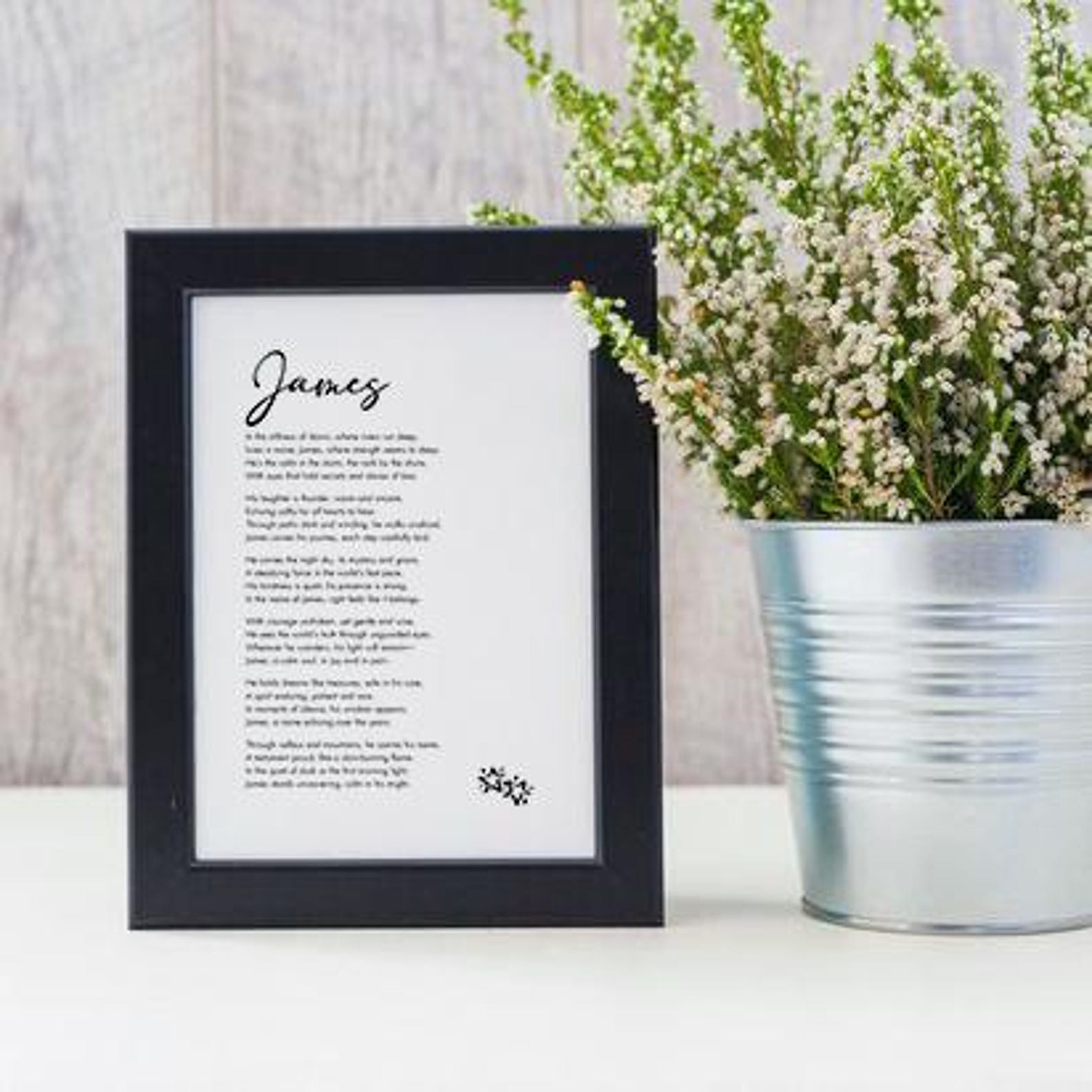 Unique Personalized Name Poem Gift – Custom Poetry Art Based on Any ...