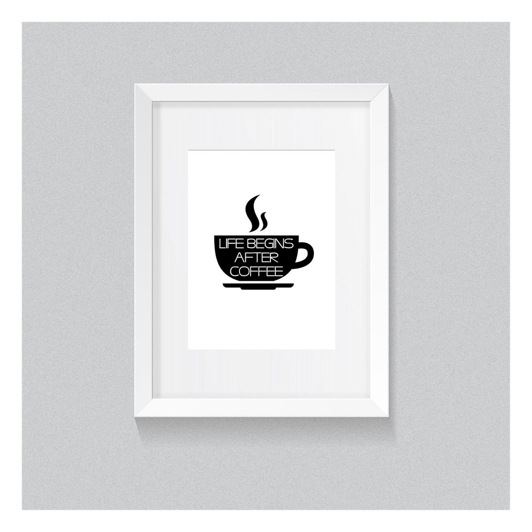 Coffee Quote Printable Poster A4 21X29,7 Cm - Etsy