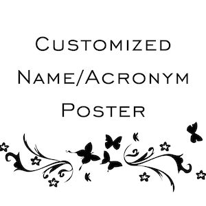 Personalized Name Acronym Art Print: Custom Wall Decor (digital ...