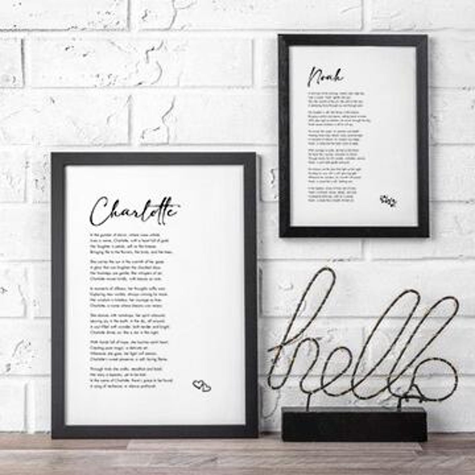 Unique Personalized Name Poem Gift – Custom Poetry Art Based on Any ...