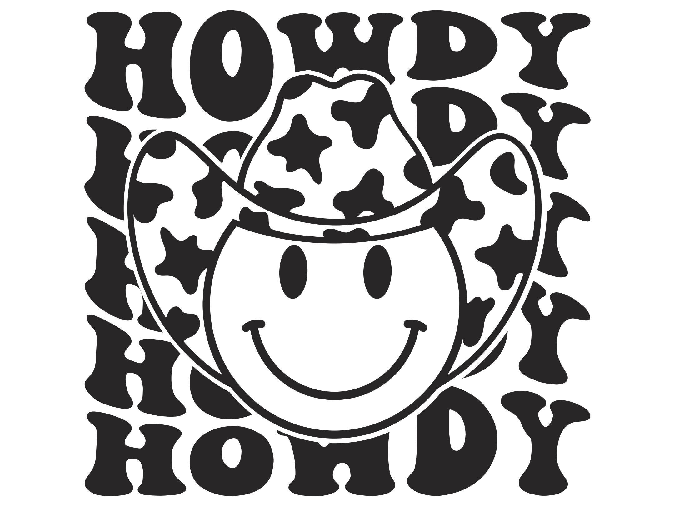 Howdy Smiley SVG - Etsy