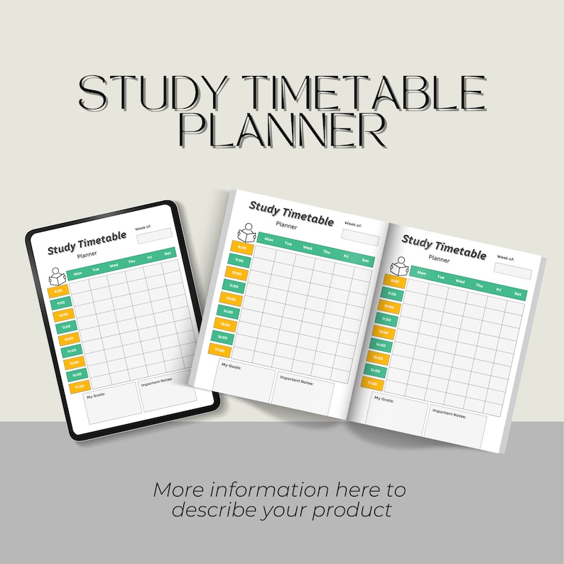 Study Timetable Planner Printable,study Timetable Planner,assignment ...