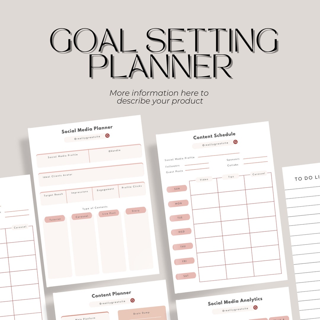 Goal Setting Planner, 2024 Goals Trackergoal Setting Kit, New Year ...