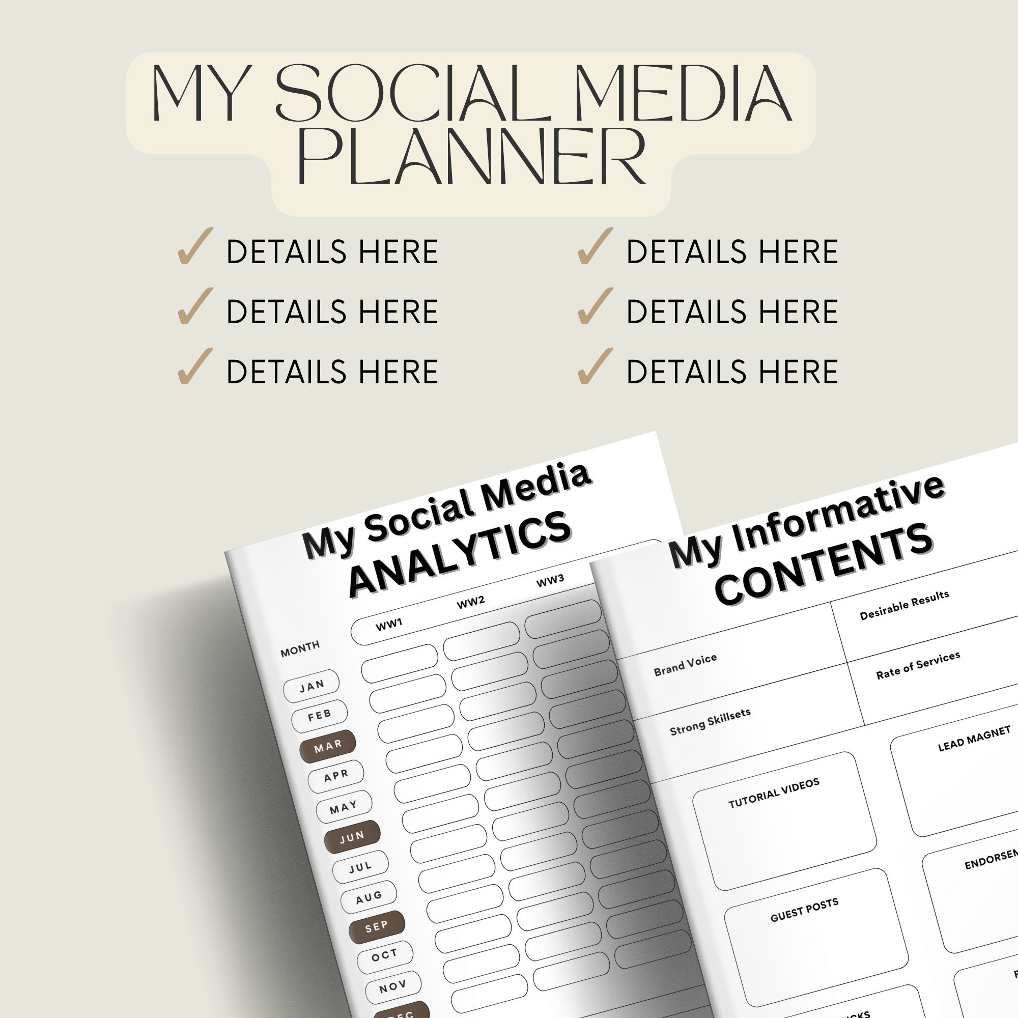 My Social Media Planner Monthly Batch Content Creation Template ...