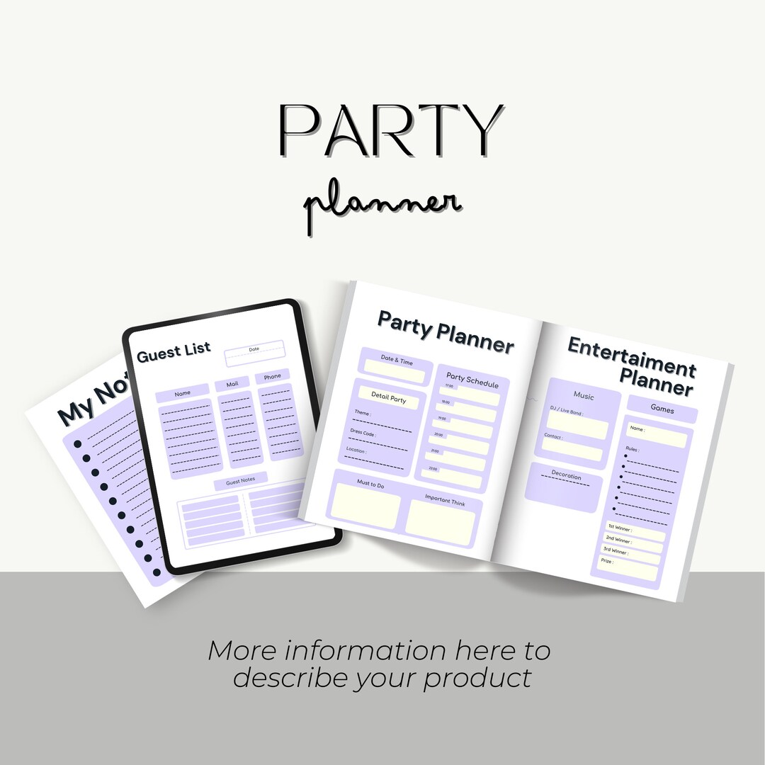 Party Planner | Printableplanner | Eventplanner | Event ...