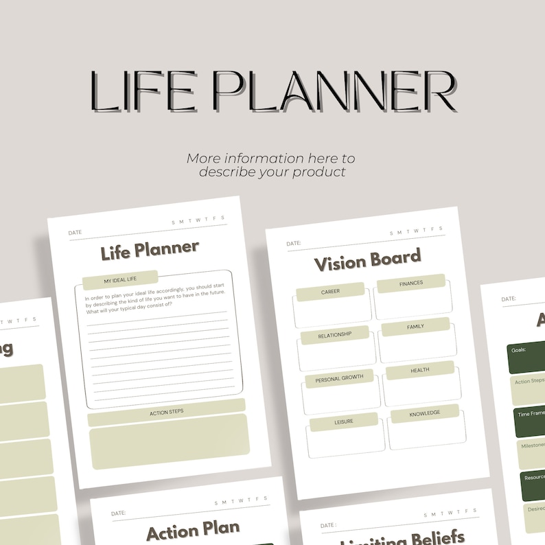 Life Planner Template, All in One Notion Dashboard, That Girl Aesthetic ...