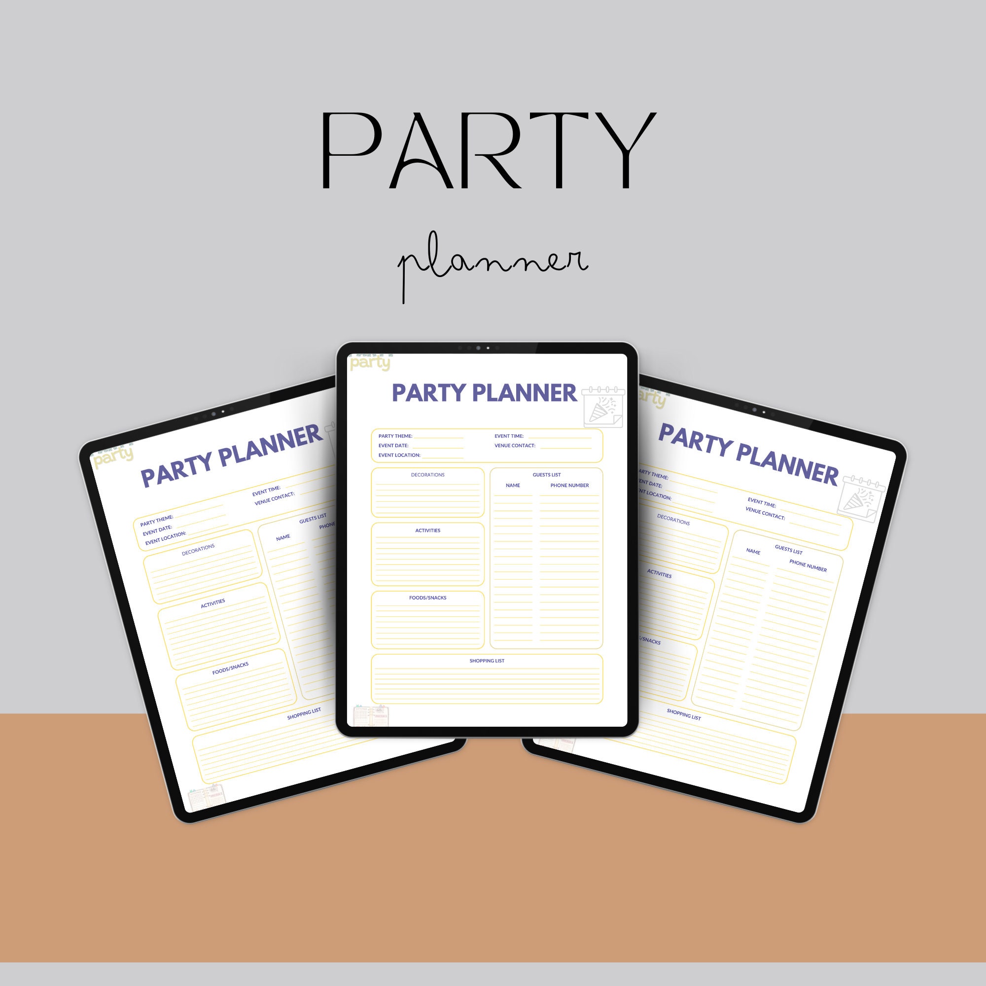 Party Planner | Printable Planner | Event Planner | Event Planning ...