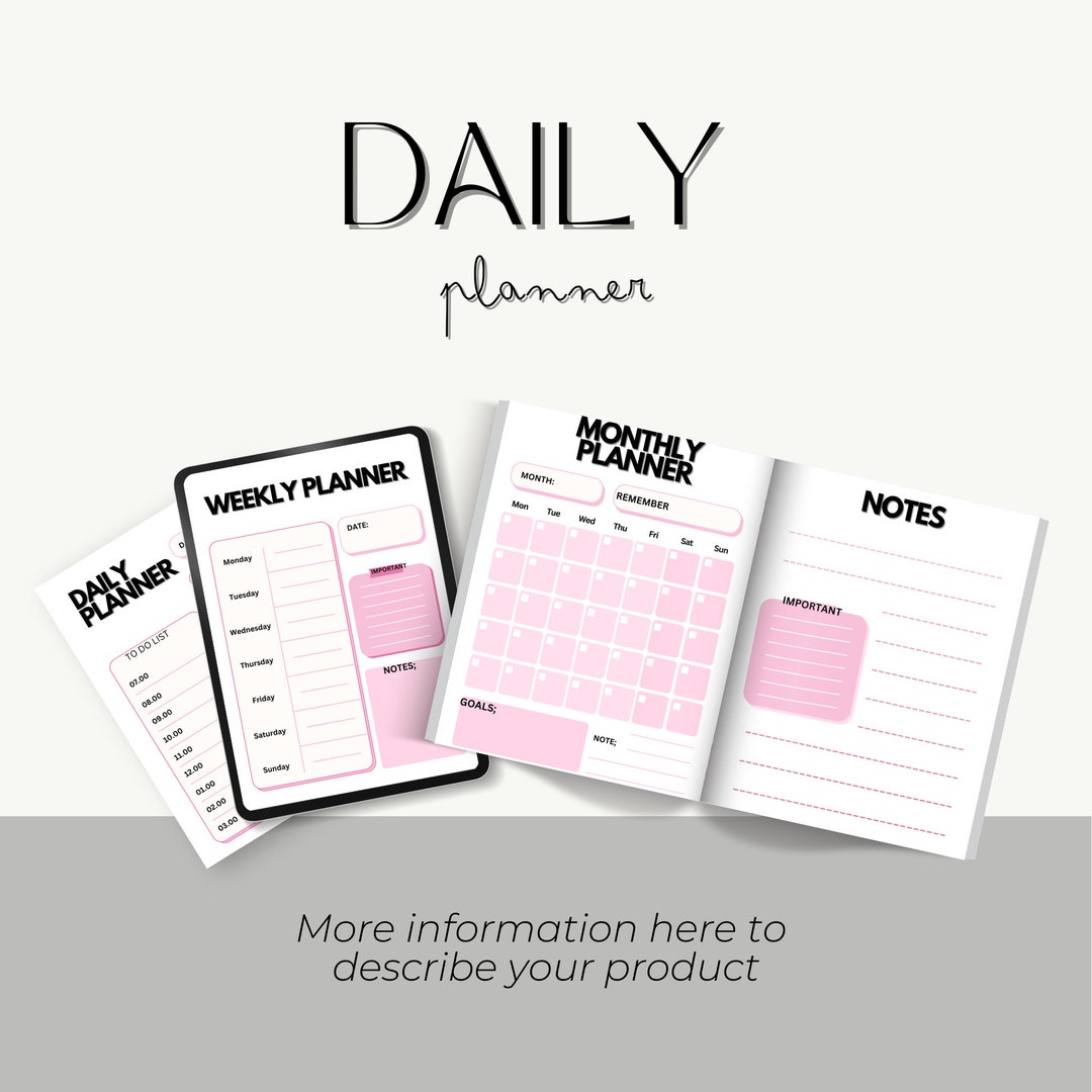 Daily Planner Printable, Daily to Do List, Productivity Planner, Daily ...