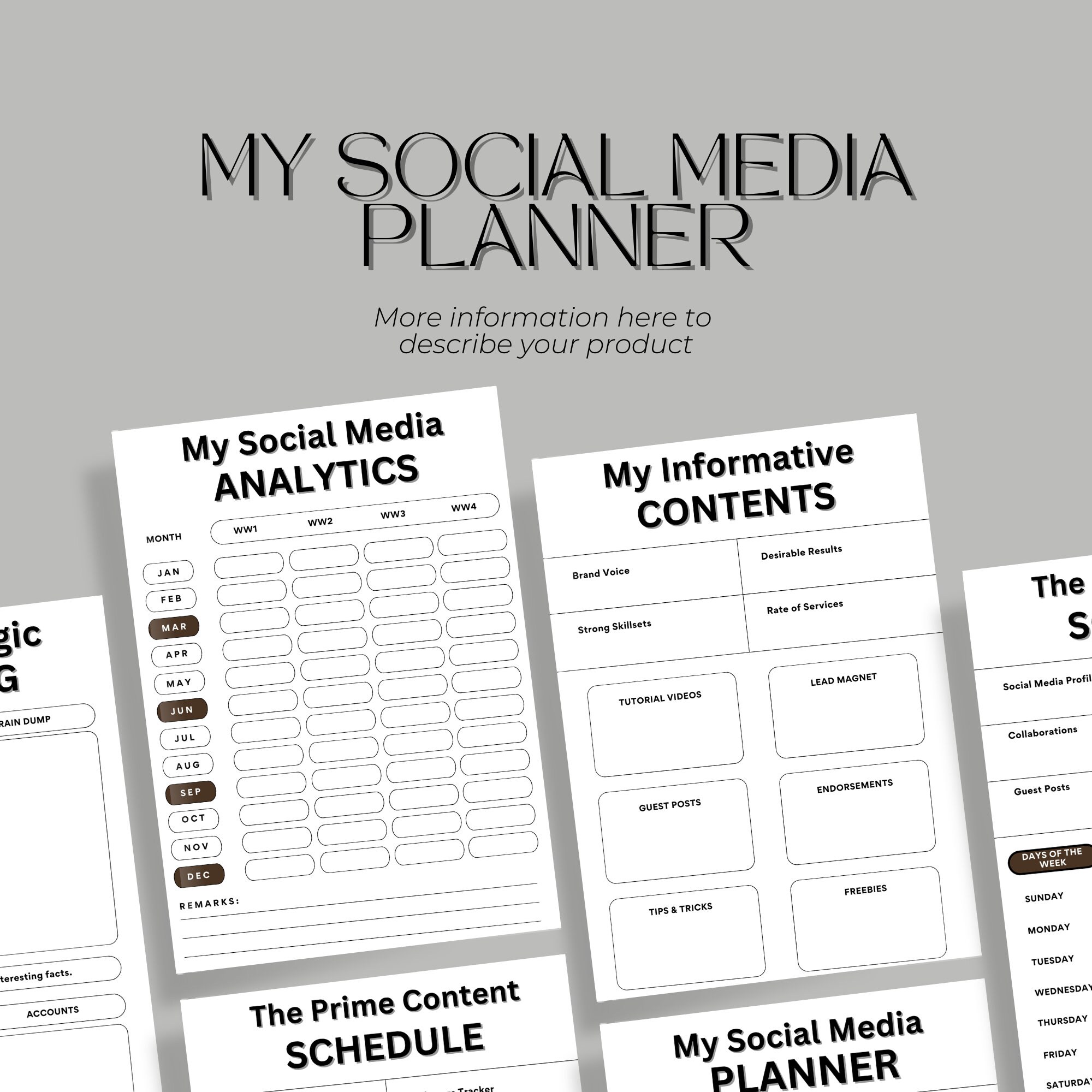 My Social Media Planner Monthly Batch Content Creation Template ...