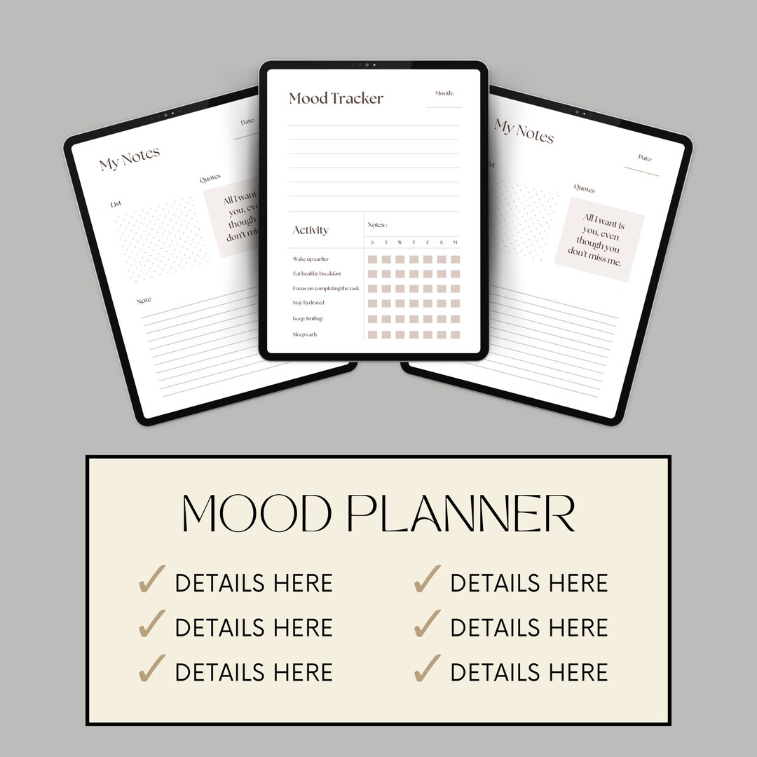 Mood Tracker Printable, A Year in Pixels, Mood Journal, Emotion Tracker ...