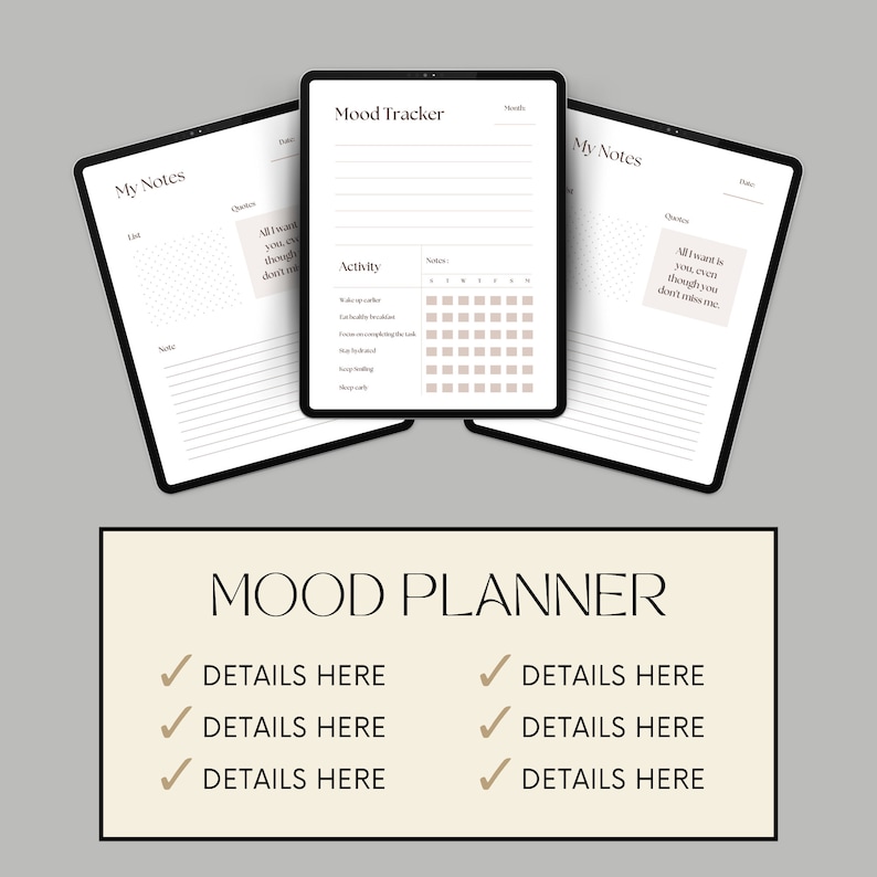 Mood Tracker Printable, A Year in Pixels, Mood Journal, Emotion Tracker ...