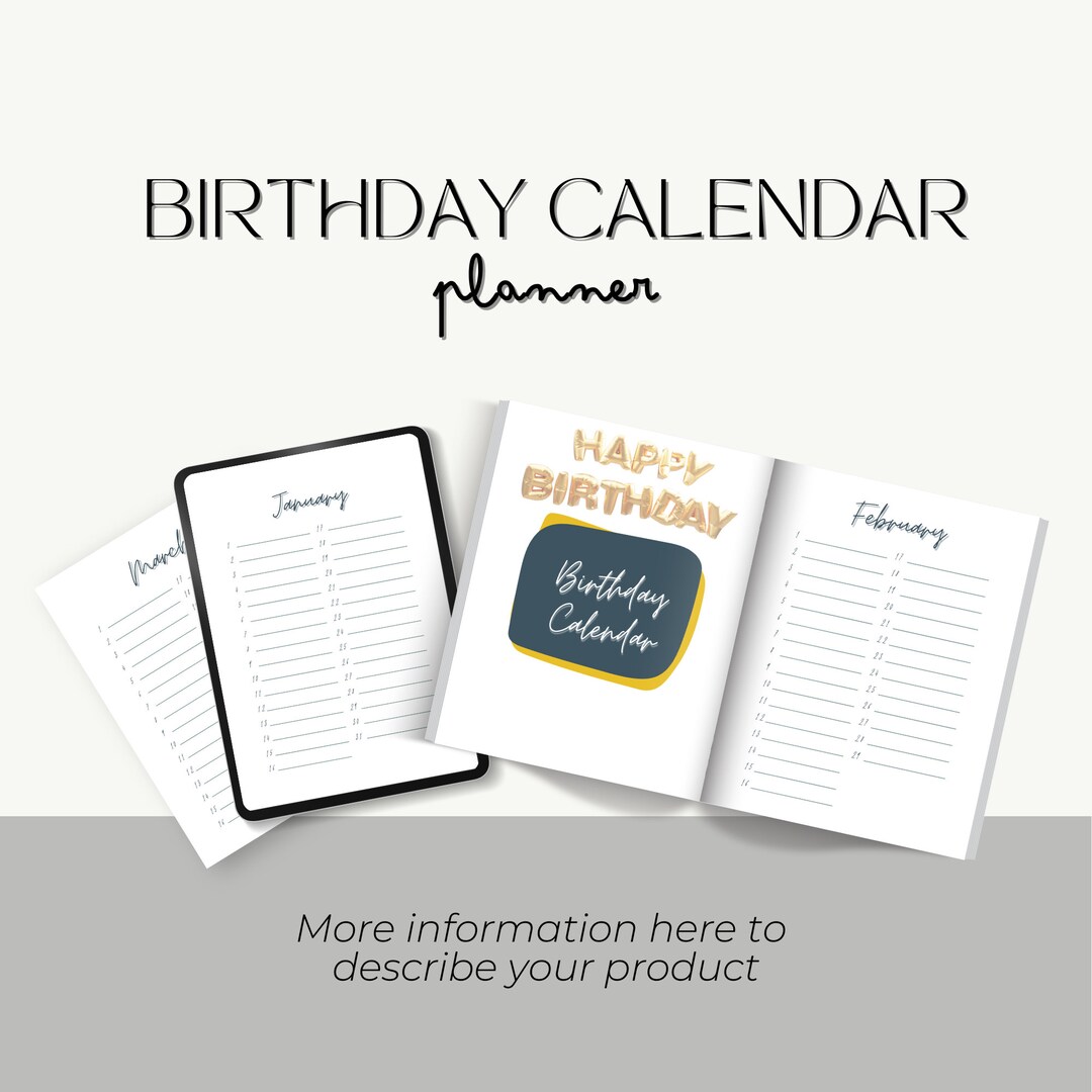 Birthday Tracker, Yearly Birthday Tracker Printable, Birthday Calendar ...