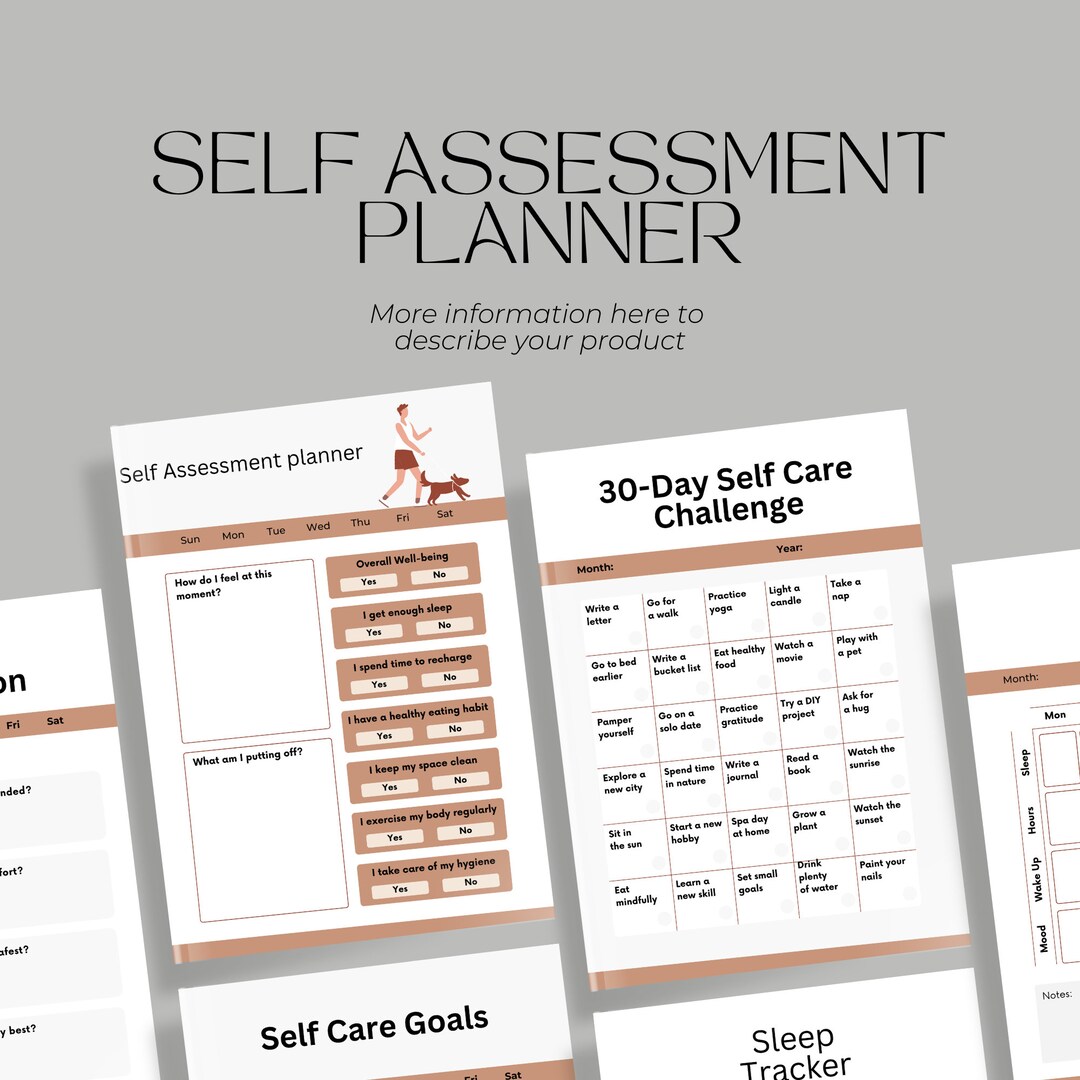 Assessment Planner Self-care Planner Printable | Self-love Journal ...
