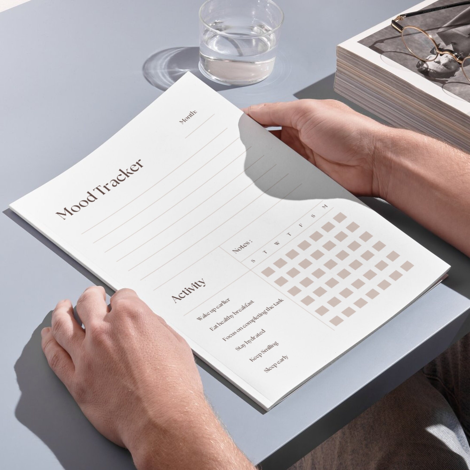 Mood Tracker Printable, A Year in Pixels, Mood Journal, Emotion Tracker ...