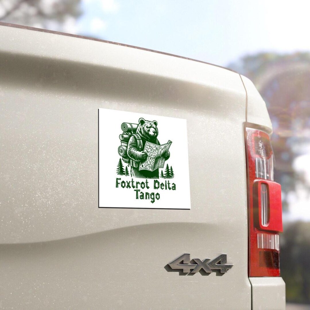 FDT Resist Bear Car Magnet, Foxtrot Delta Tango Anti Trump Car Magnet ...