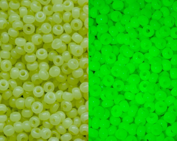 4mm UV Reactive Uranium Glass Yellow Opaline Seed Beads - Etsy
