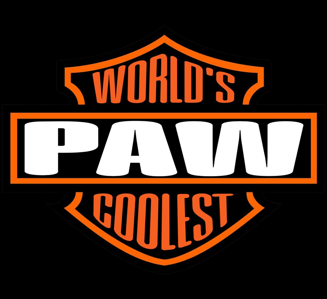 World's Coolest Paw Motorcycle Emblem File | PNG | PDF | JPG - Etsy