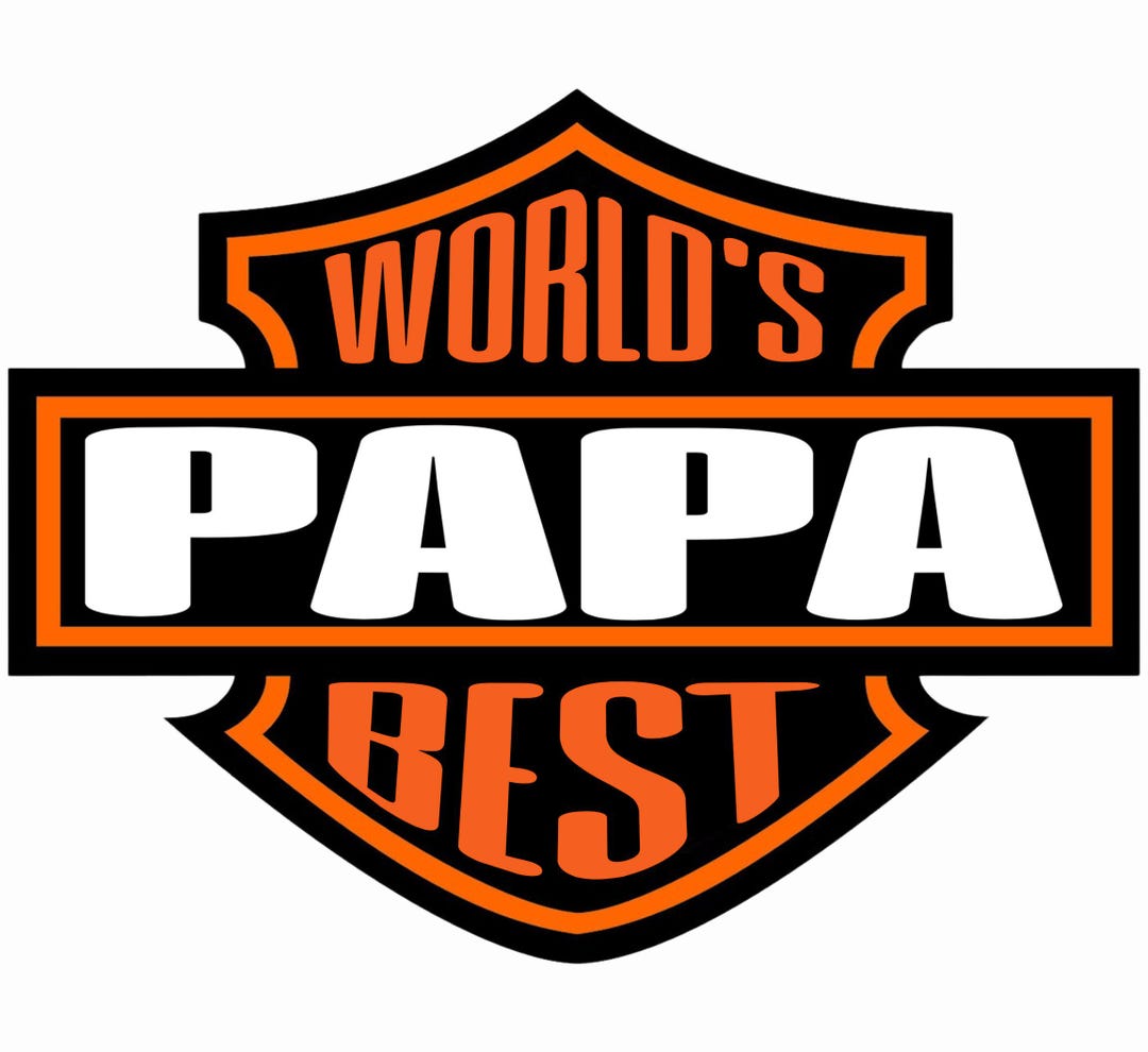 World's Best Papa Motorcycle Emblem File | PNG | PDF | JPG - Etsy