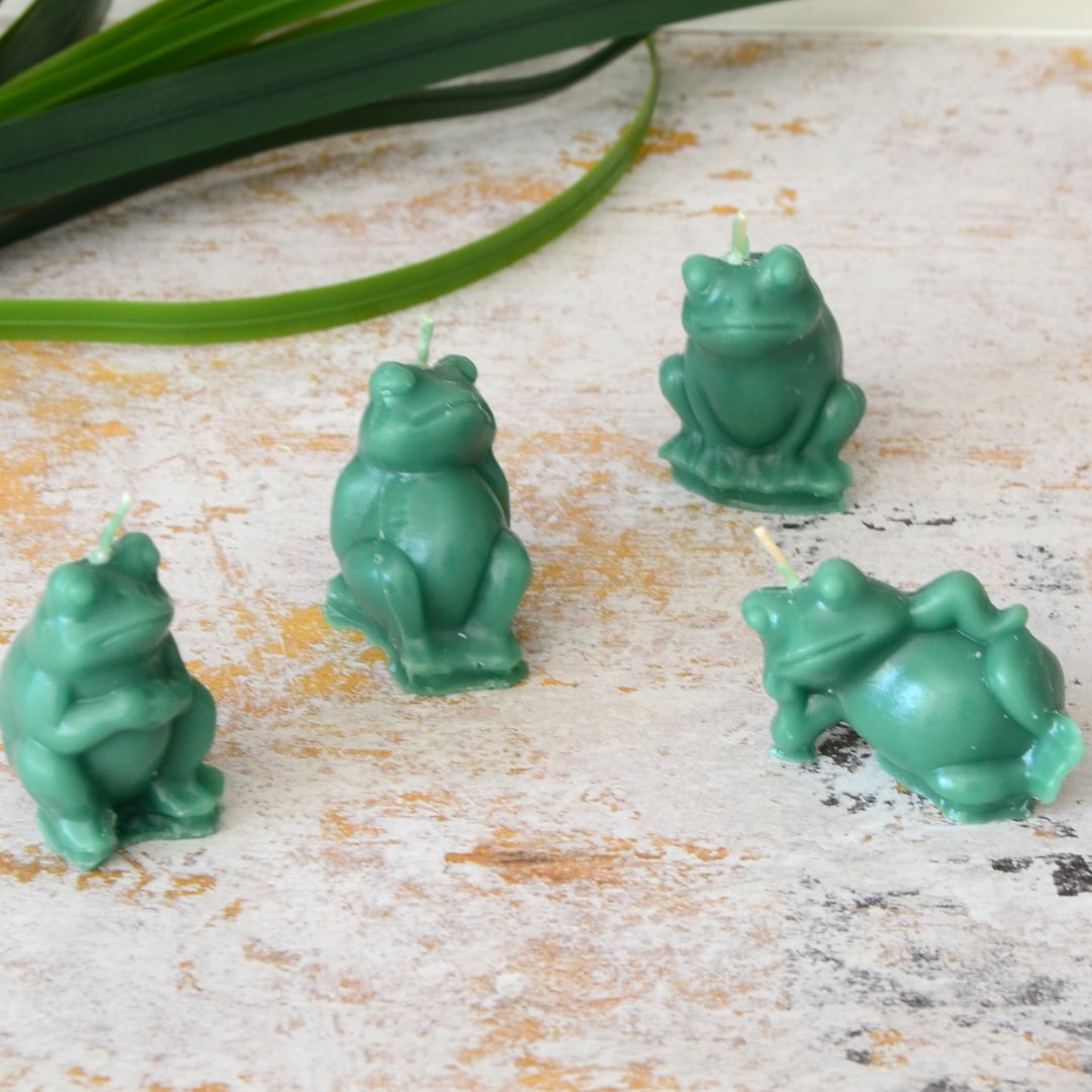 Set of 4 Little Frog Candles for Baby Showers, Birthday Cakes & Cupcake ...