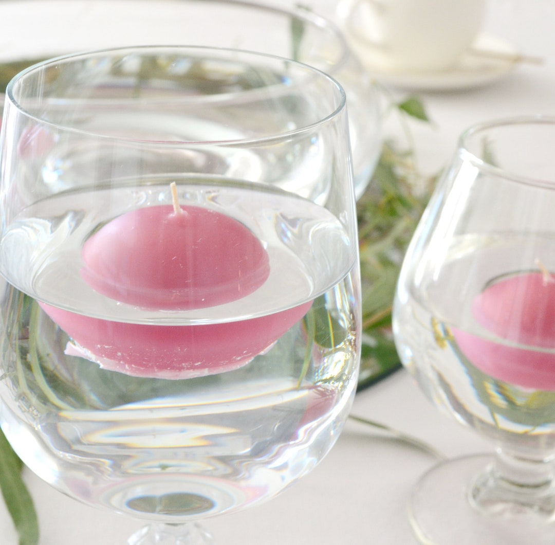 10 Pk Rose Pink ROUND Floating Candles Wedding Centerpieces Reception ...
