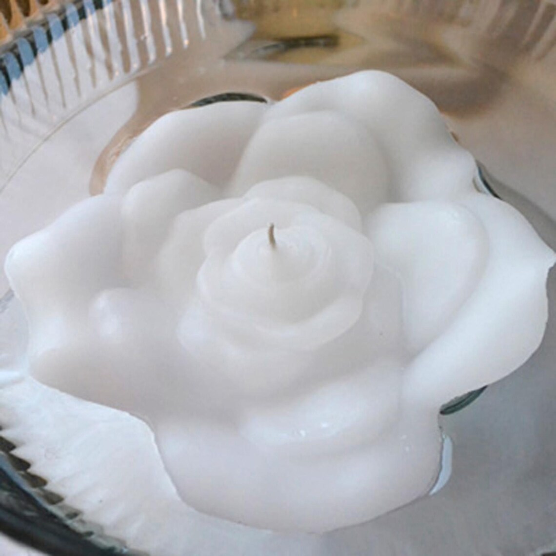 Large ROSE Floating Pool Candle - Etsy