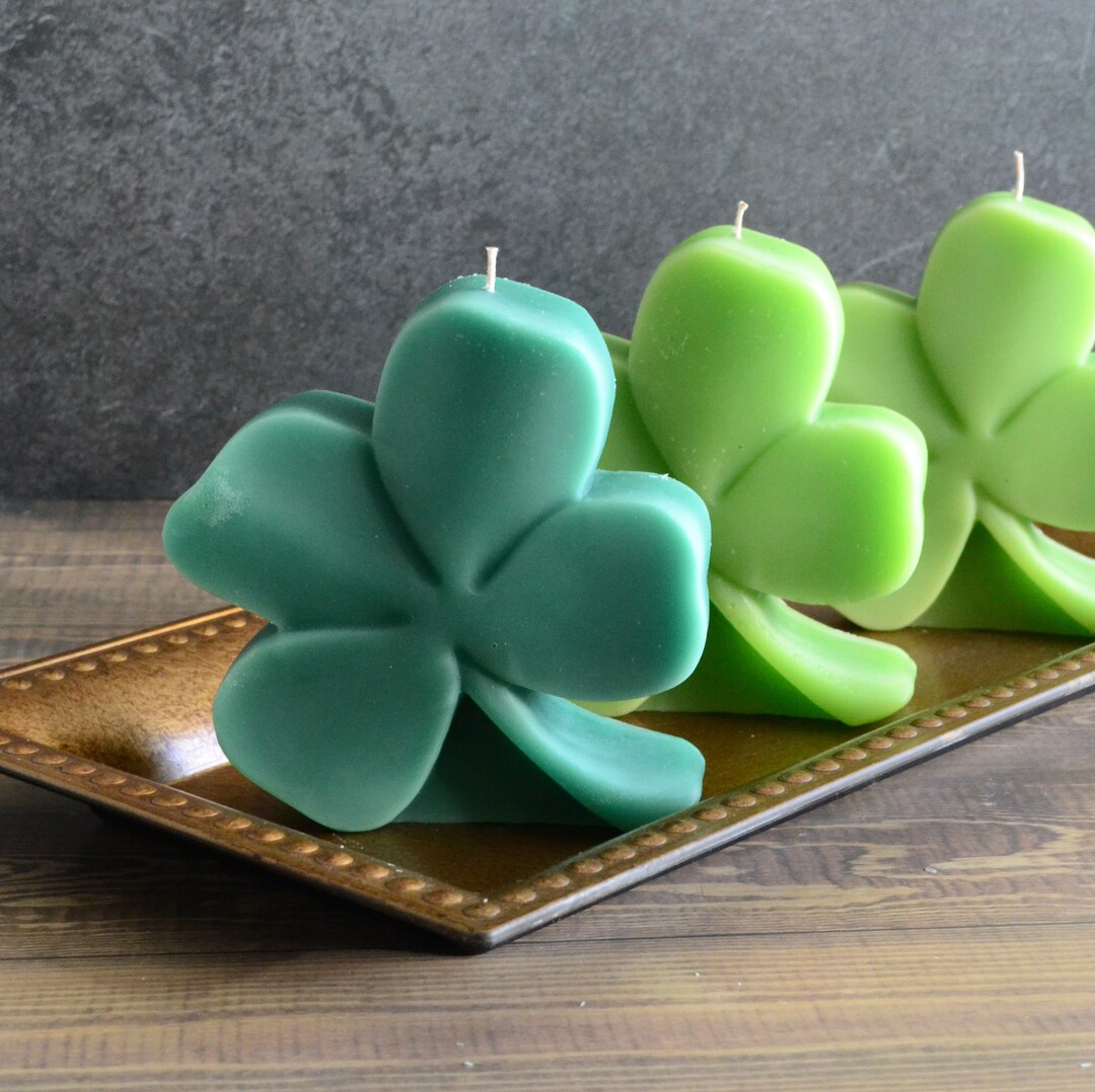 Shamrock, Lucky Four Leaf Clover, St Patrick's Day Candle, Gift, Luck ...