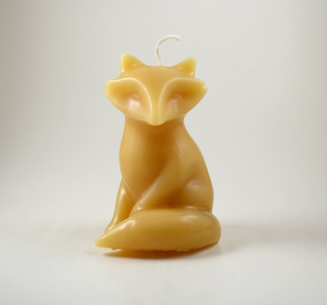 Beeswax Fox Candle - Etsy
