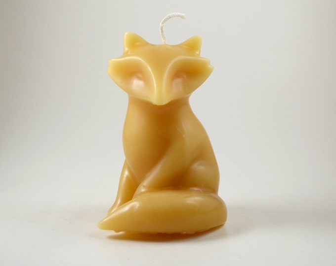 Beeswax Fox Candle - Etsy