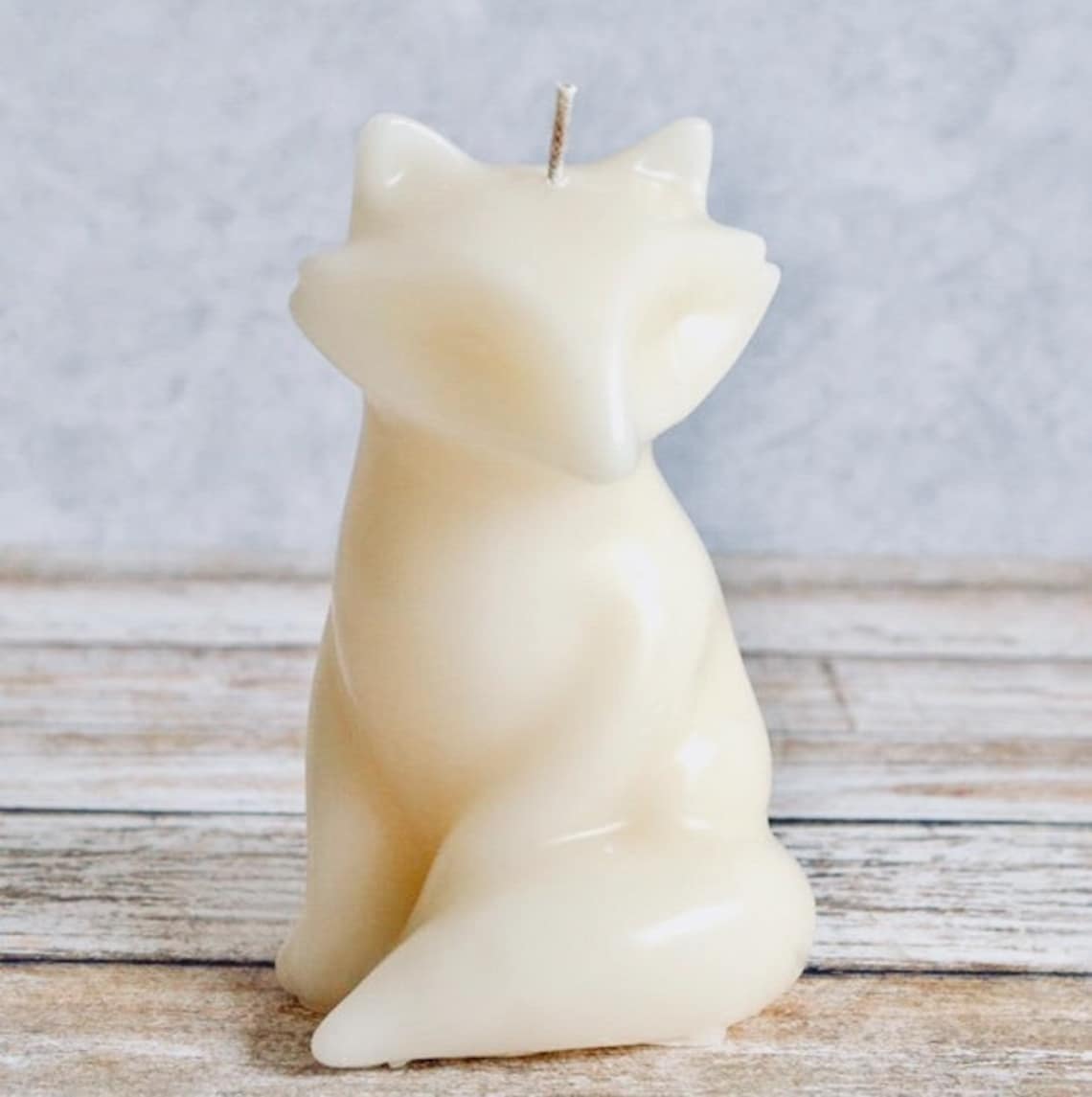 Winter White Fox Candle Woodland Wedding Fall Autumn - Etsy