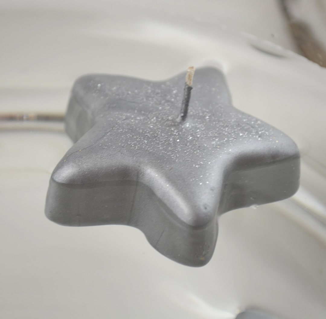 10 Pack Silver Star Floating Candles. Twinkle Twinkle Little Star Baby ...