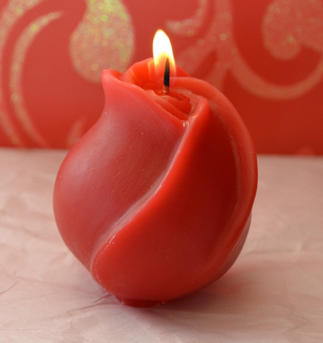 2 Pack Rose Bud Valentine Candles Scented in Rose Petals Wedding ...