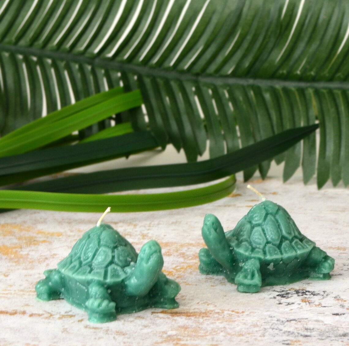 Turtle Baby Shower Set of 2 Mini Turtle Candles Cupcake - Etsy