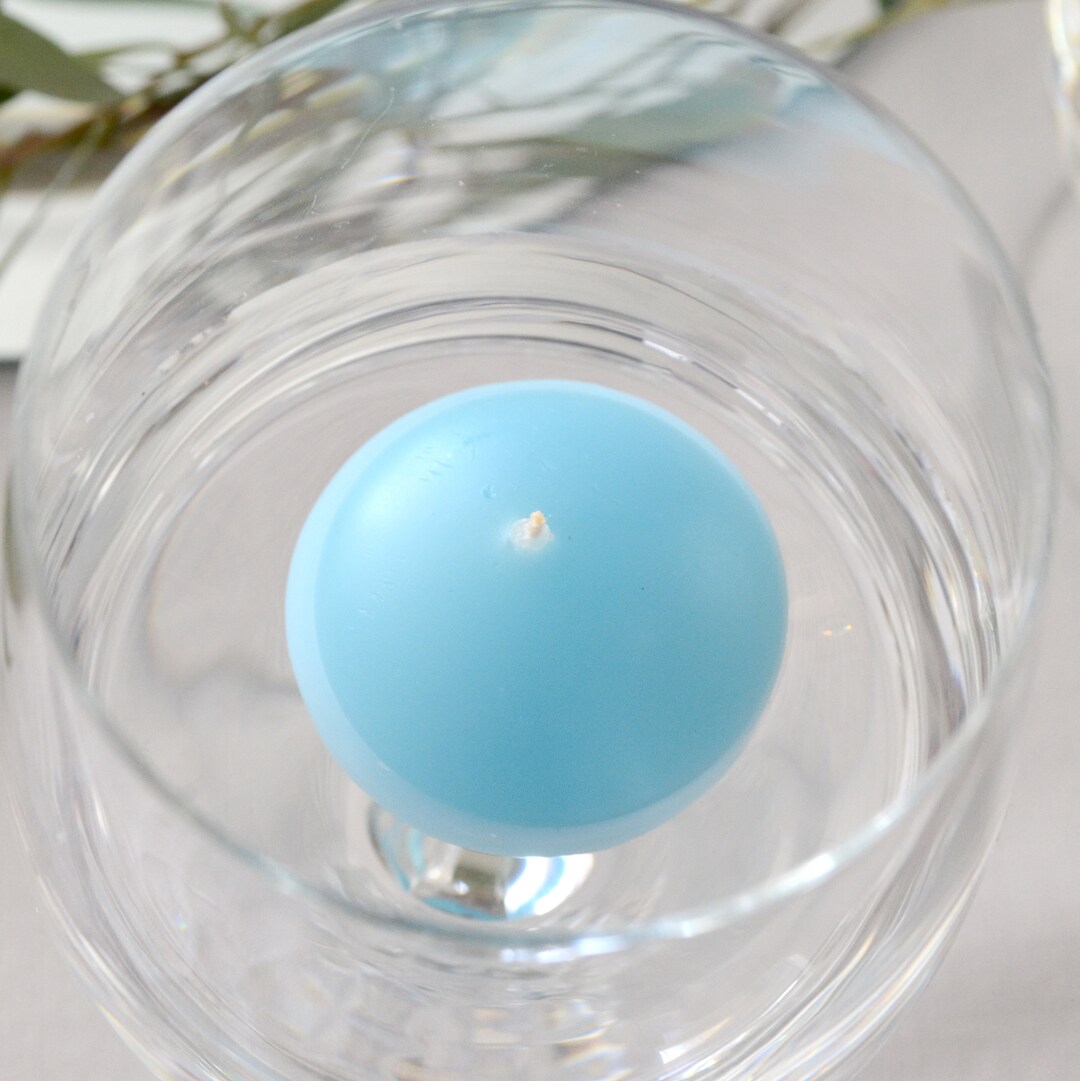10 Pk Pool Blue ROUND Floating Candles Wedding Centerpieces Reception ...