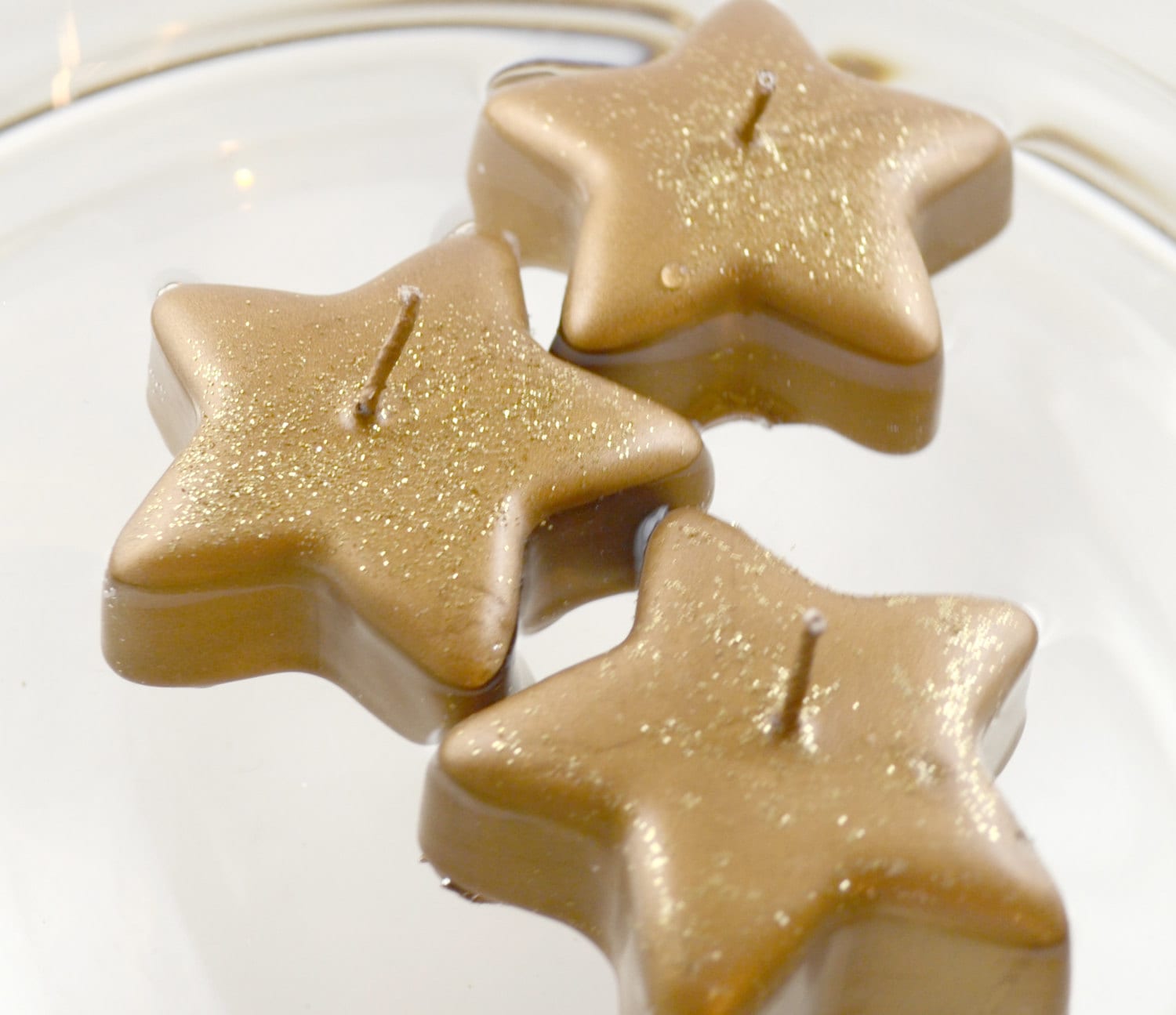10 Pack of Gold Star Floating Candles 2" Twinkle Twinkle Little Star ...