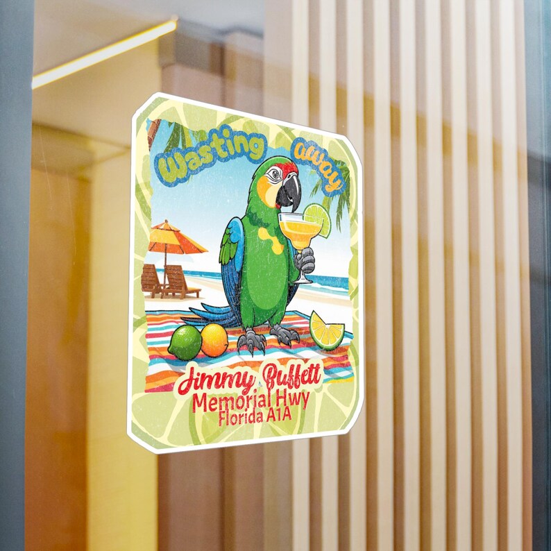 Jimmy Buffett Tropical Parrot Margaritaville Vinyl Decals for Beach ...