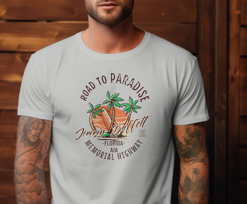 Jimmy Buffett Memorial Highway Florida A1A Road to Paradise T-shirt ...