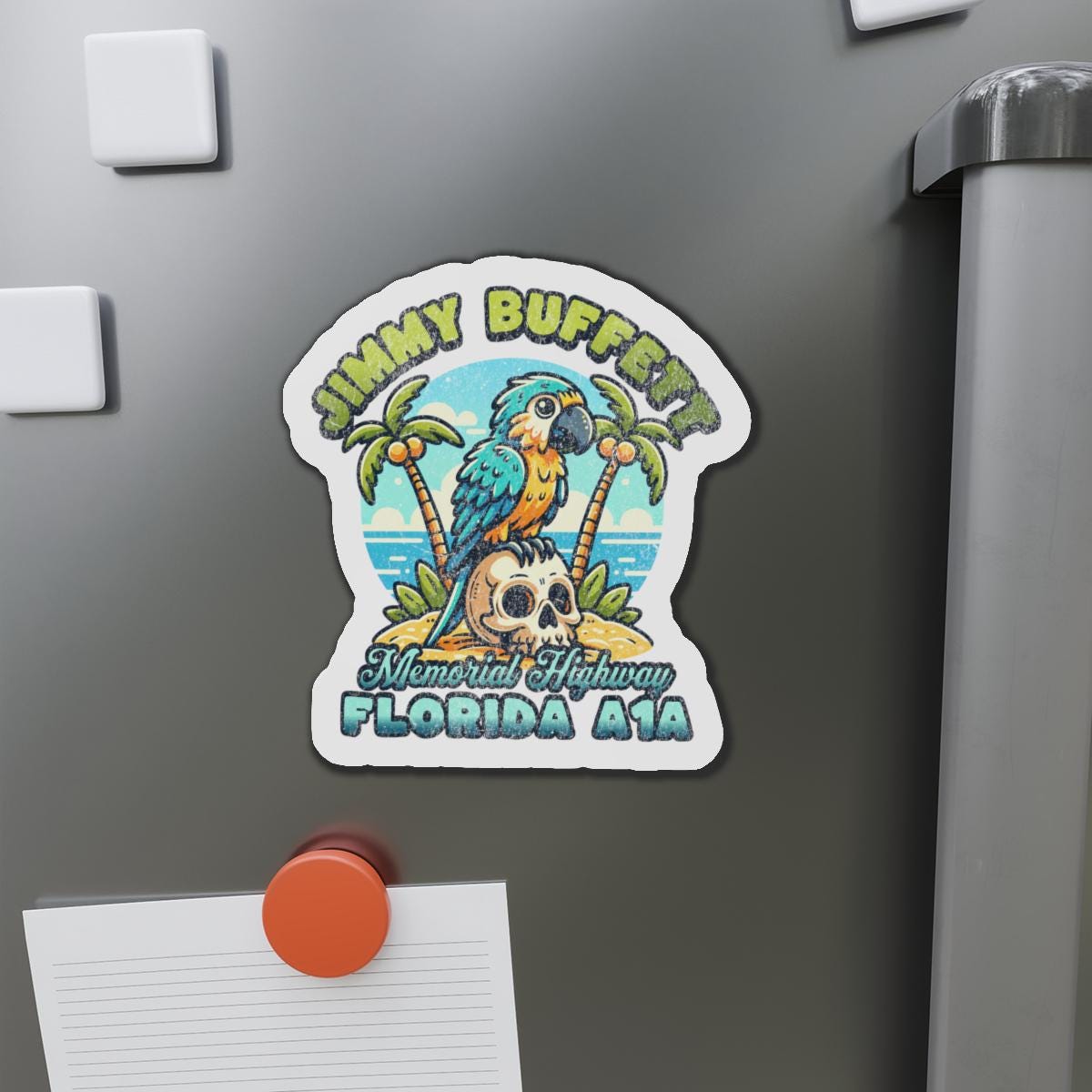 Jimmy Buffett Memorial Highway Florida A1A Tropical Parrot Die-cut ...
